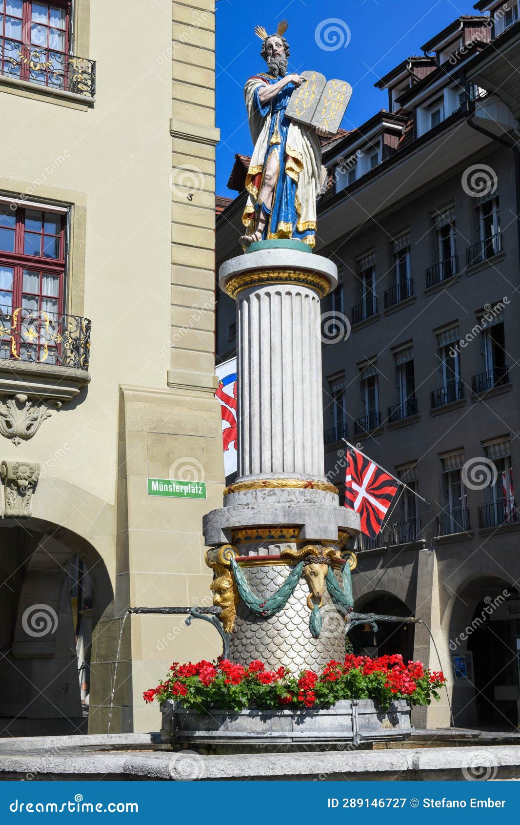 Statue of the Fountain at Bern on Switzerland Editorial Photography ...