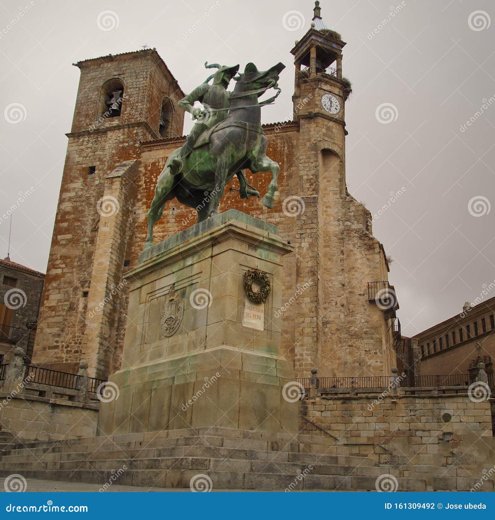 Statue of Francisco Pizarro Conqueror of Peru Stock Photo - Image of ...
