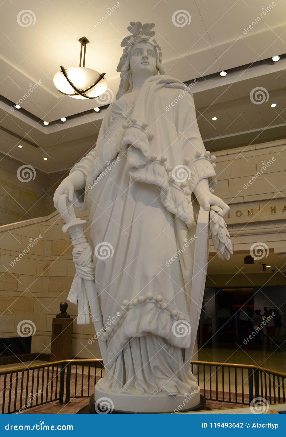The Plaster Cast of the Statue of Freedom Stands in the U.S. Capitol ...