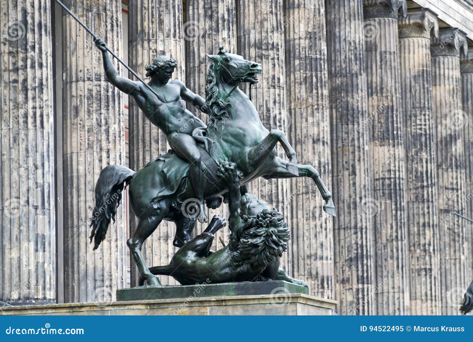 A Statue in Front of the Altes Museum in Berlin, Germany Stock Image ...