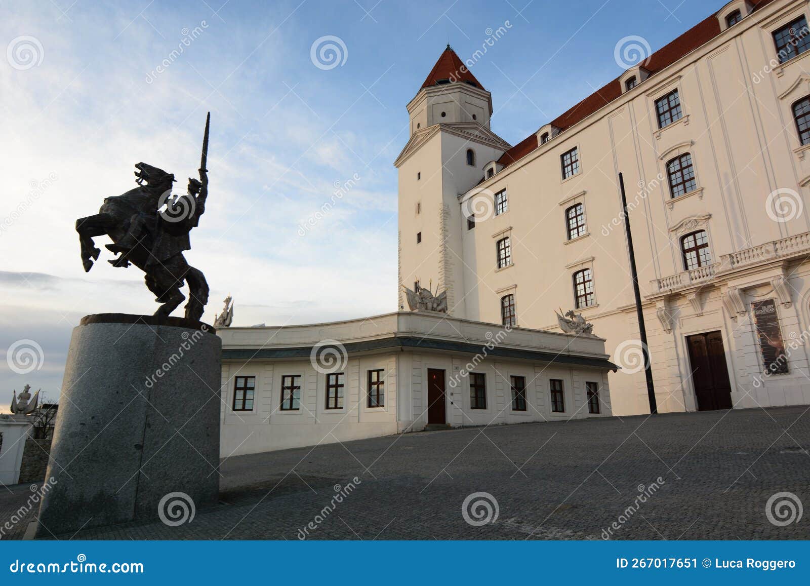 The Statue and the Front of Bratislava Castle. Bratislava. Slovakia ...