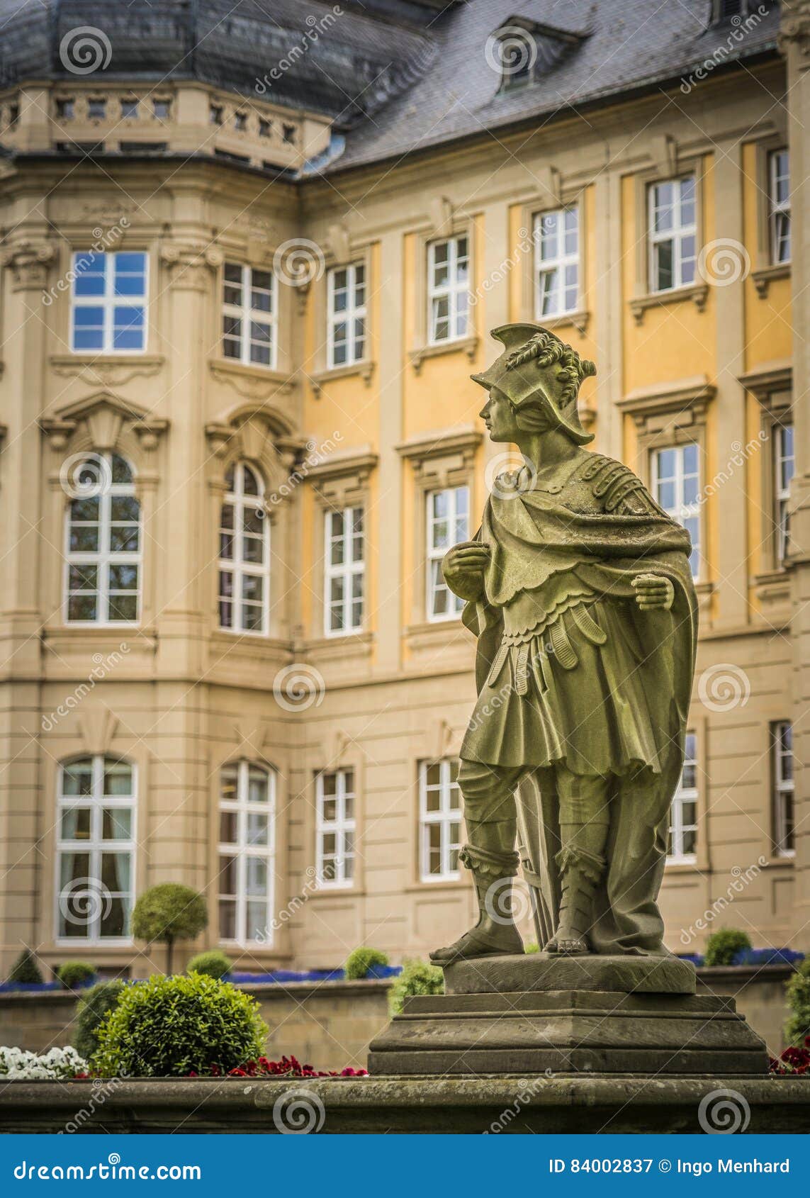 Statue in Front of a Castle Stock Image - Image of figure, history ...