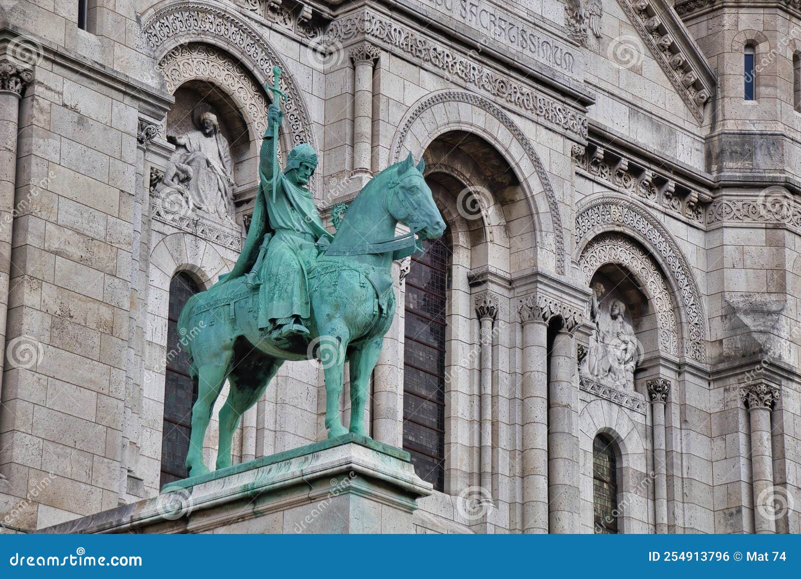 Statue in Front of the Church Stock Photo - Image of cathedral, europe ...