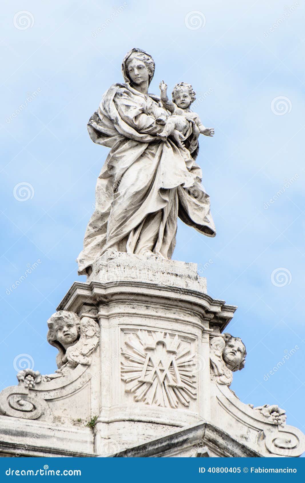 Statue in Front of Santa Maria Maggiore. Stock Image - Image of ...
