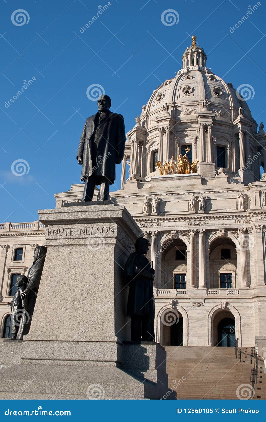 Statue in Front of the State Capitol Building Stock Image - Image of ...