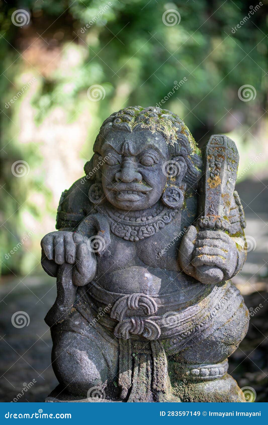 Statue in Front of the Temple Stock Image - Image of asian, nature ...