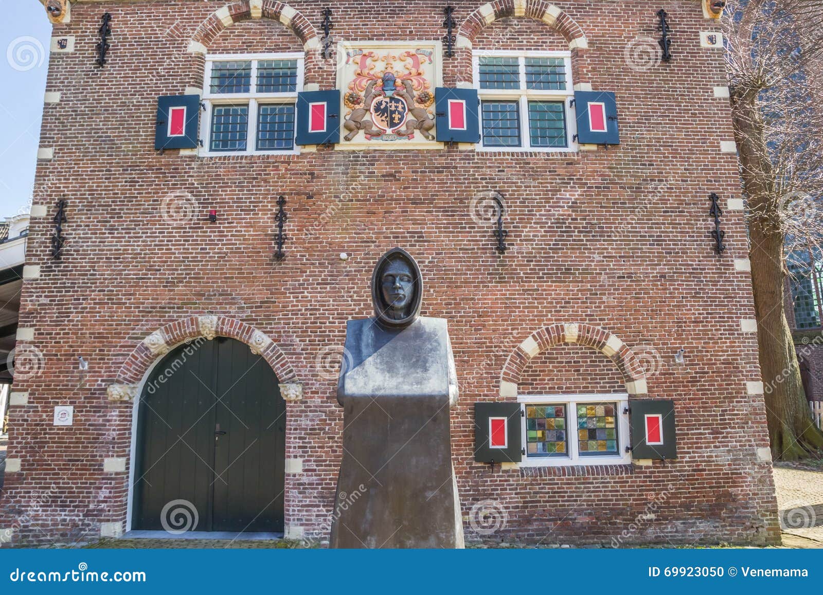 Statue in Front of the Weigh Building in Workum Editorial Image - Image ...