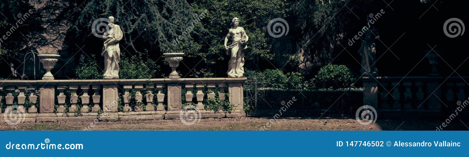 Statue in the Garden - Copy Space - Negative Space Stock Photo - Image ...