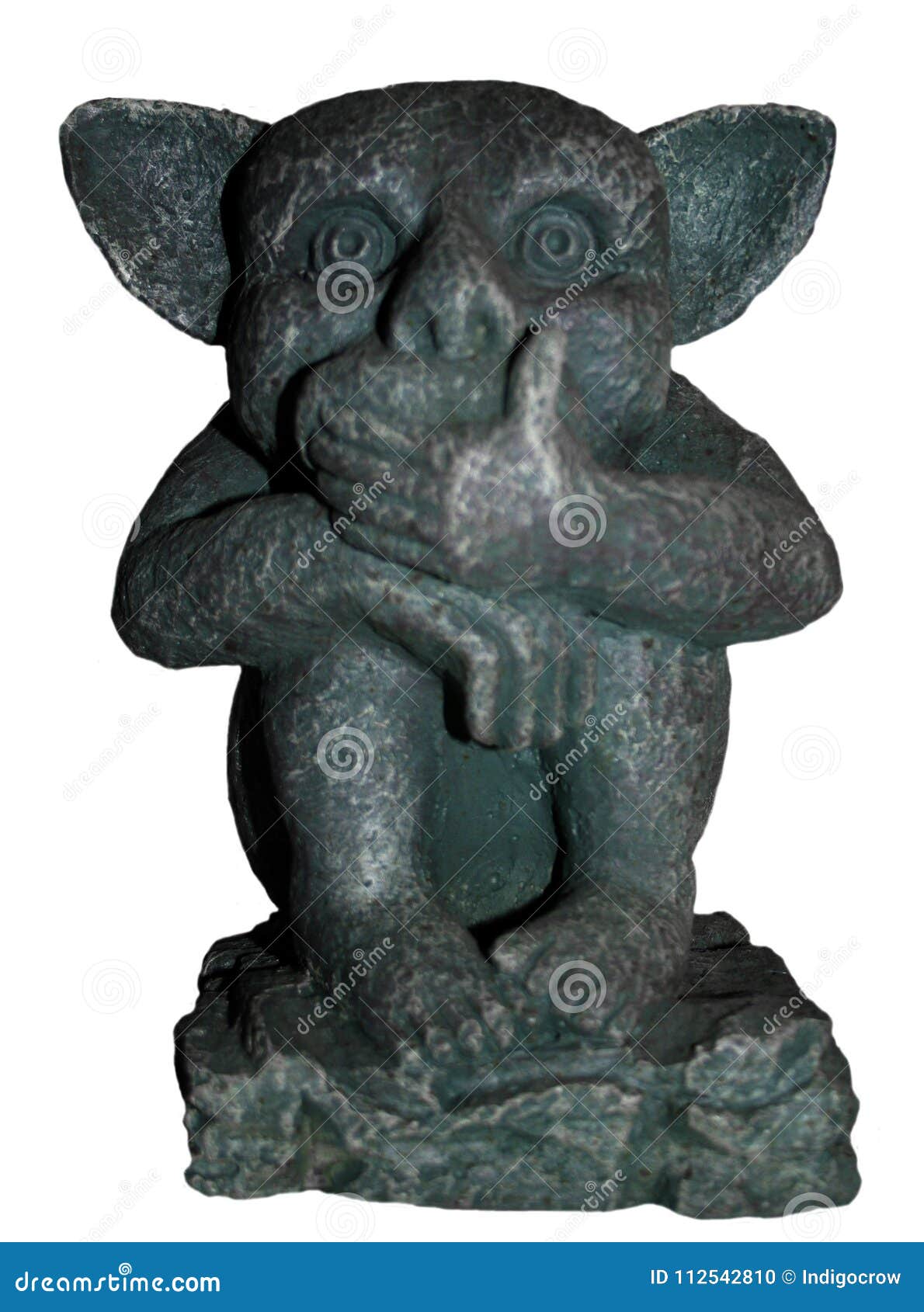 Silenced Gargoyle stock photo. Image of impish, statues - 112542810