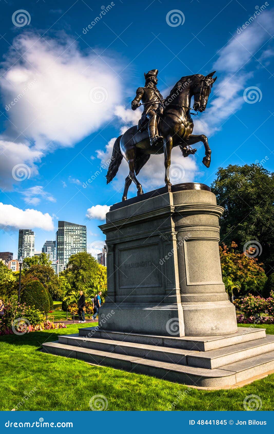 Statue of George Washington at the Commons in Boston, Massachusetts ...