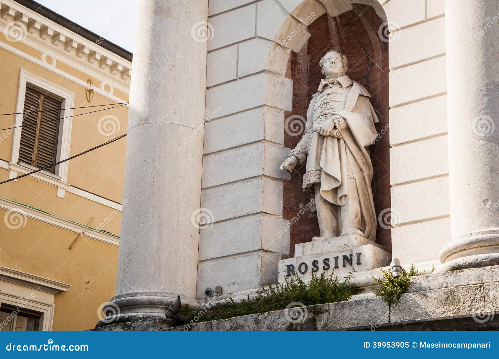 Statue of Gioacchino Rossini Stock Image - Image of composer, landmark ...