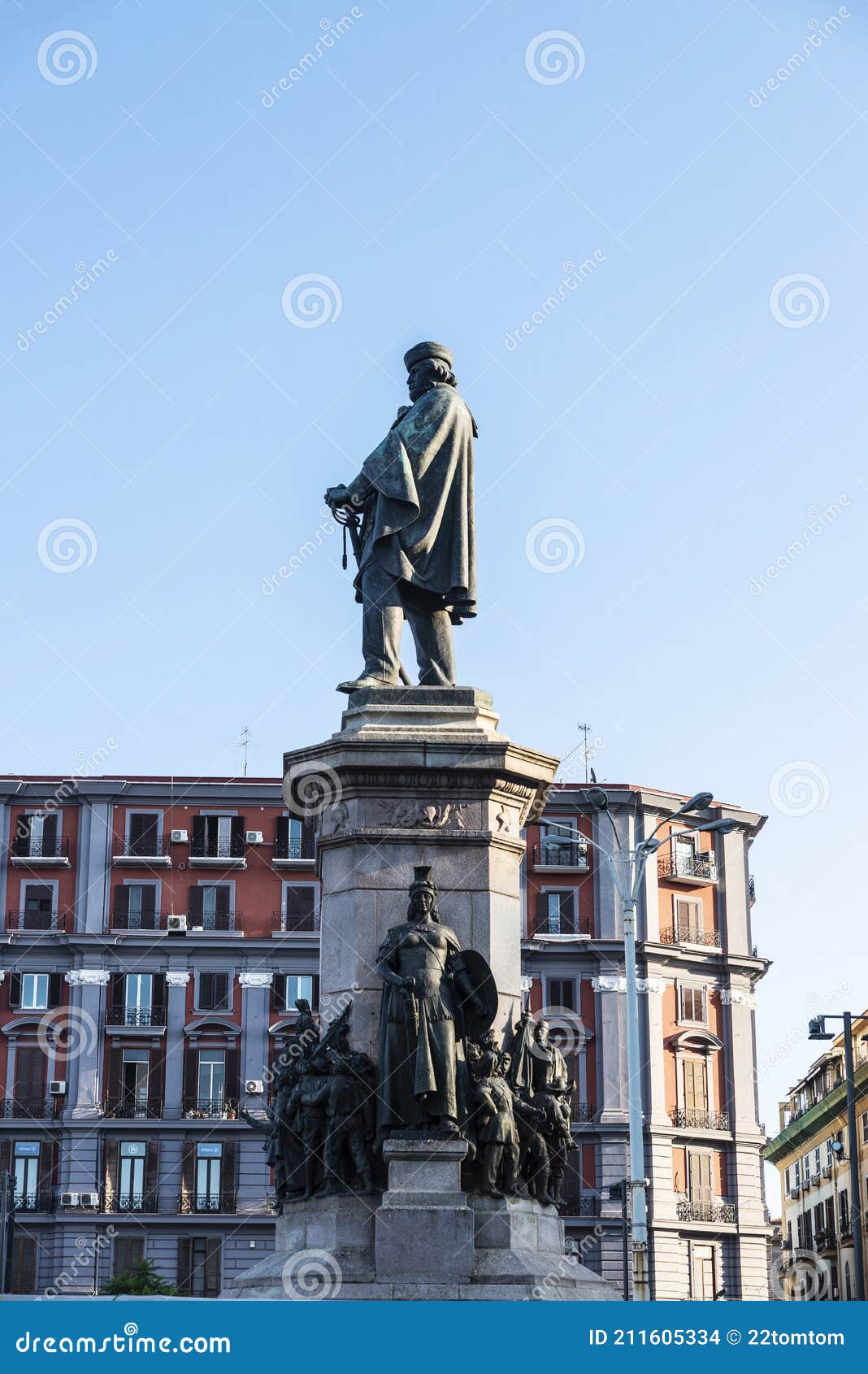Statue of the Giuseppe Garibaldi in Naples, Italy Stock Photo - Image ...