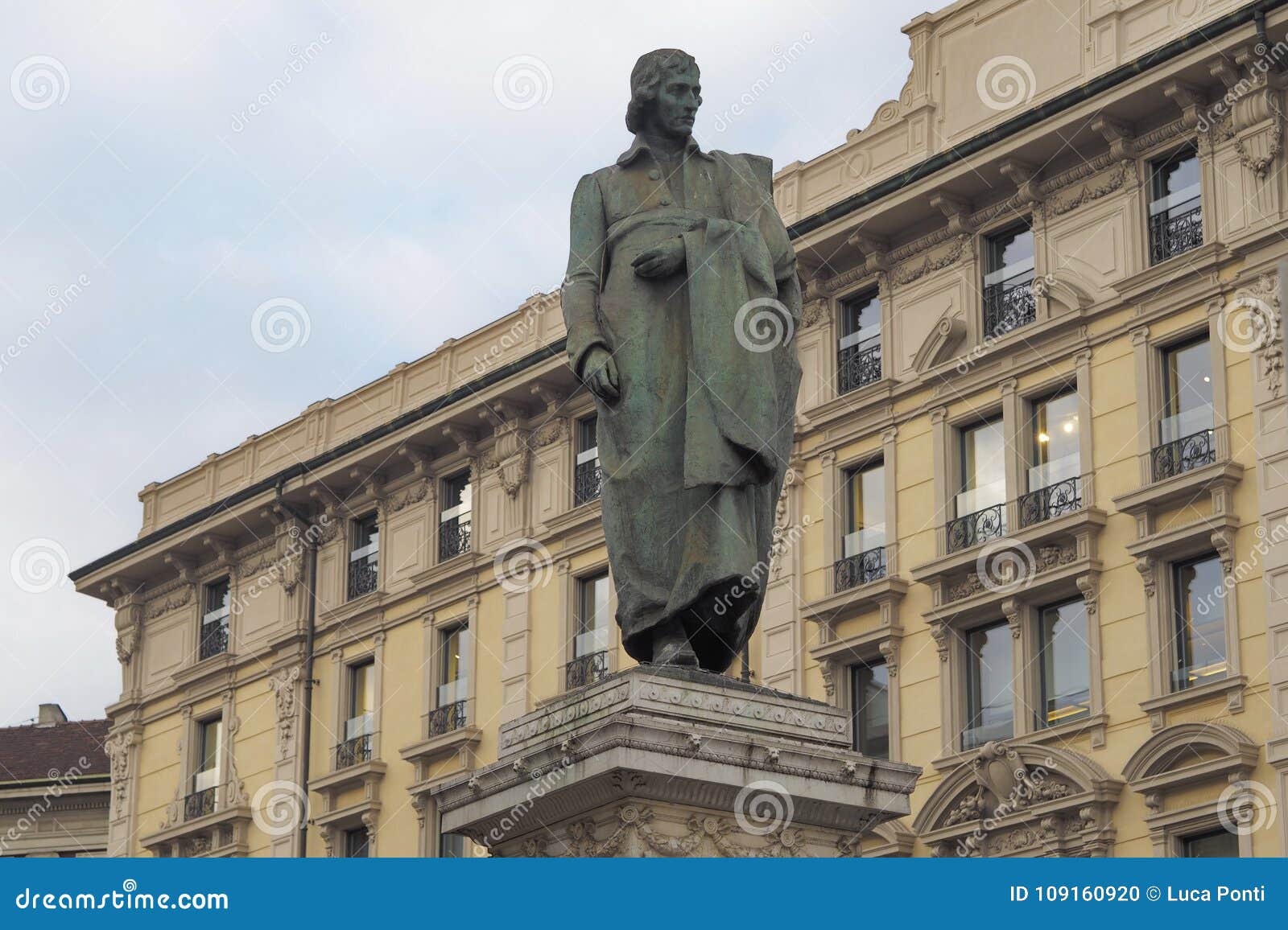 Statue of Giuseppe Parini, Milan, Lombardy. Stock Photo - Image of ...