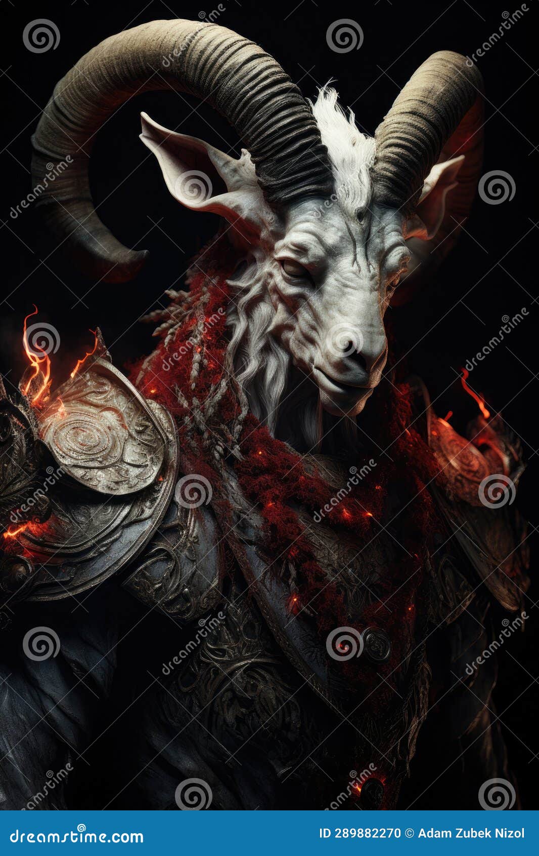 Goat Statue. Wat Arun, Thailand Royalty-Free Stock Photography ...