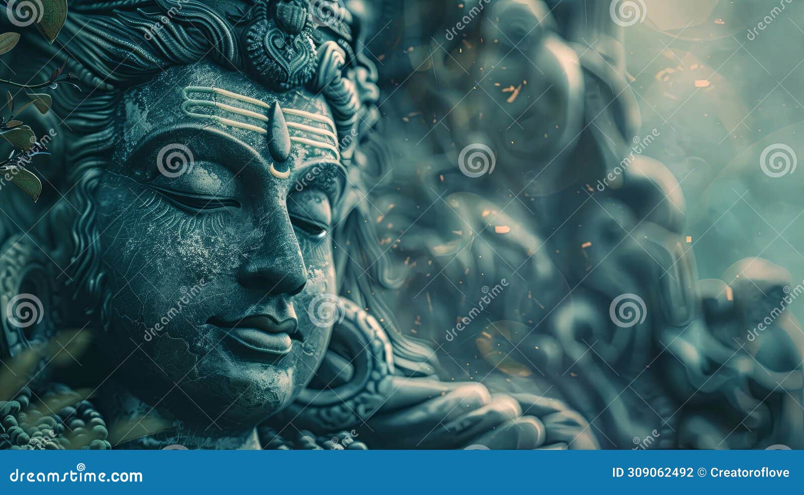 Statue of God Shiva Face Picture Stock Illustration - Illustration of ...