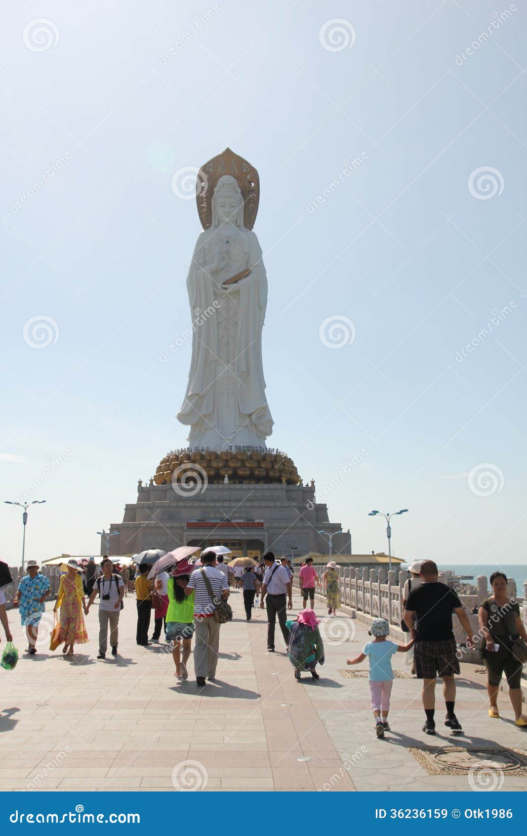 Statue of the Goddess of Guanyin on Hainan Editorial Stock Image ...