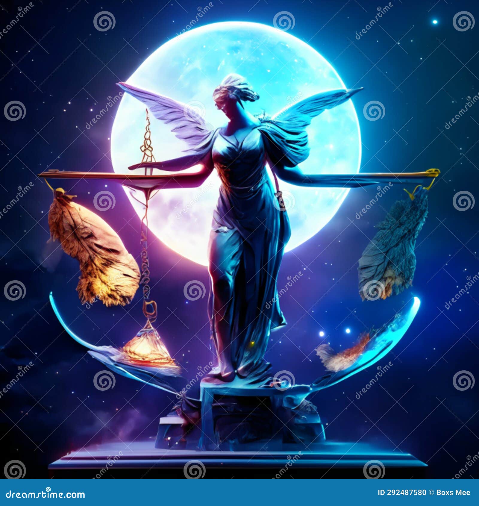 Goddess Of Justice Themis On The City Background. Justice Day . Peace ...