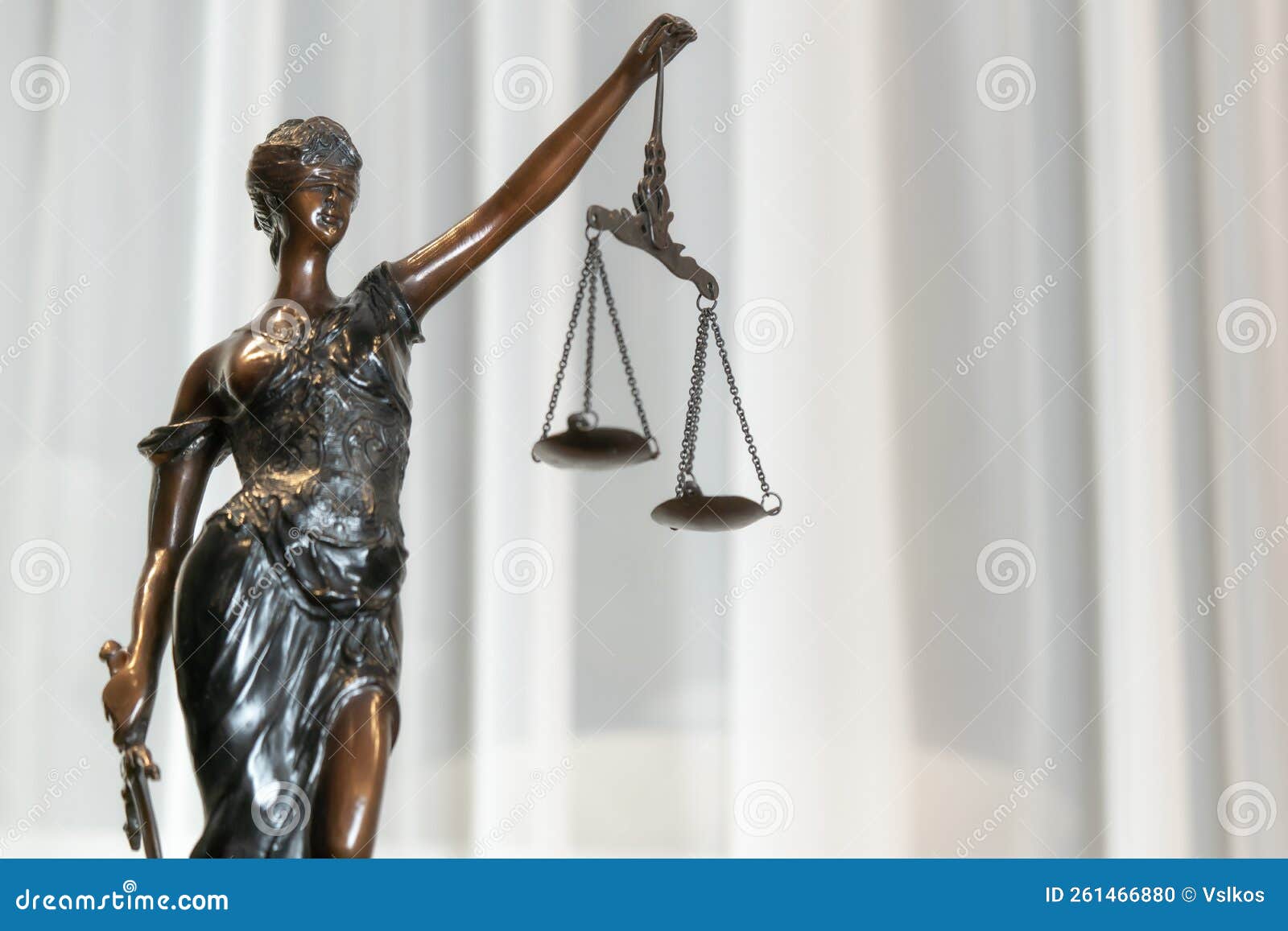 Statue of Goddess of Justice Themis on the Light Background Stock Photo ...