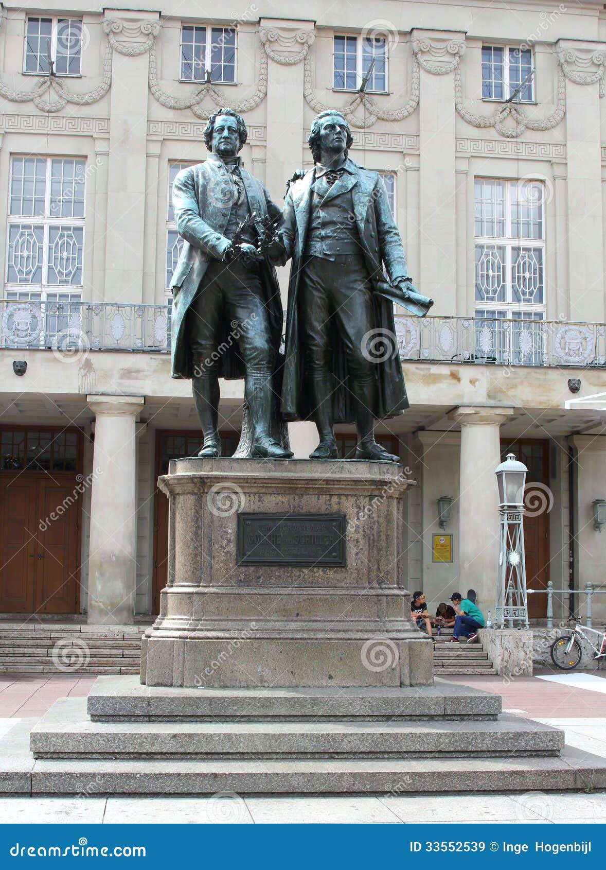 Statues Of Goethe And Schiller In Weimar, Germany Editorial Photo ...