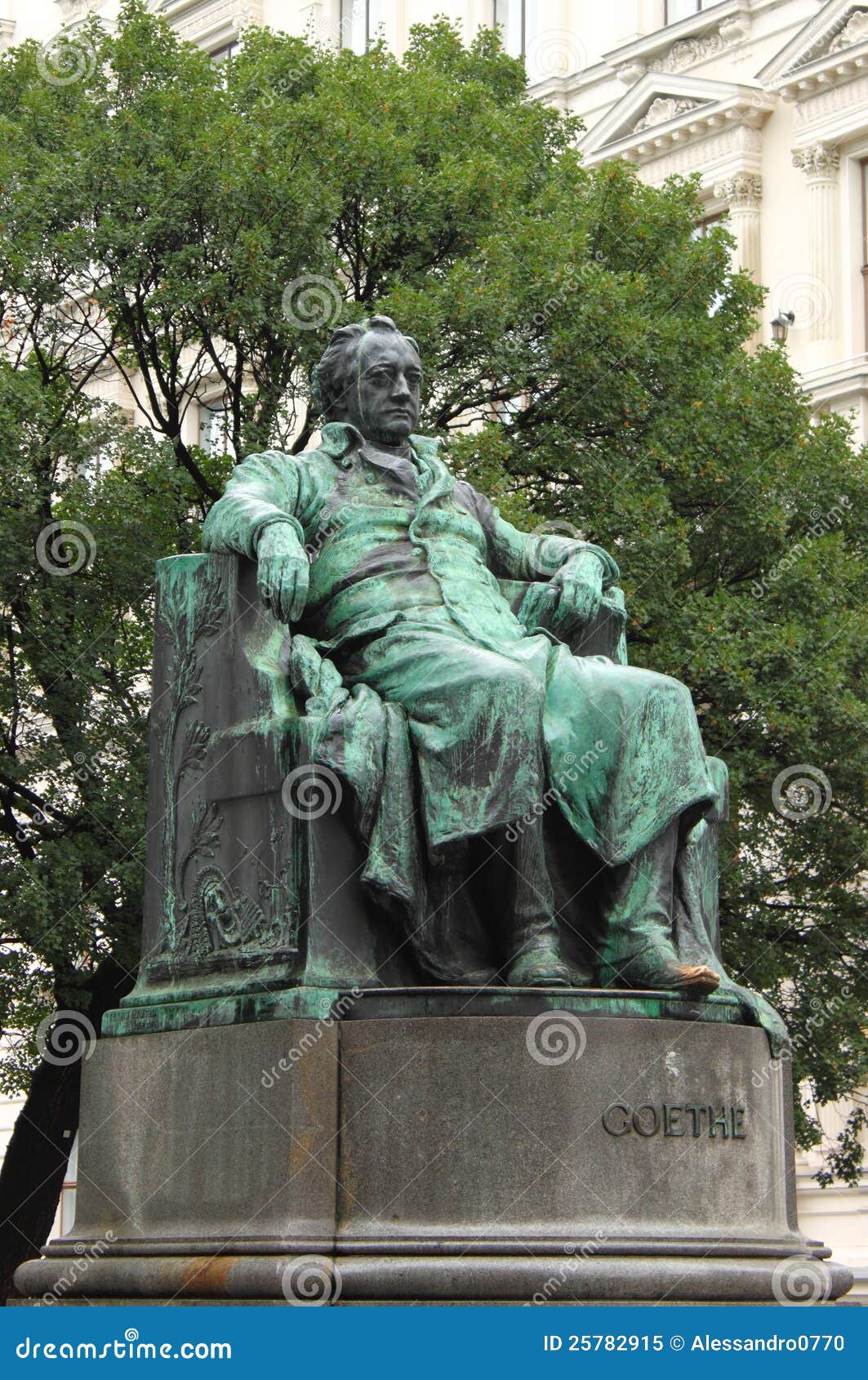 Statue of Goethe in Vienna stock image. Image of public - 25782915