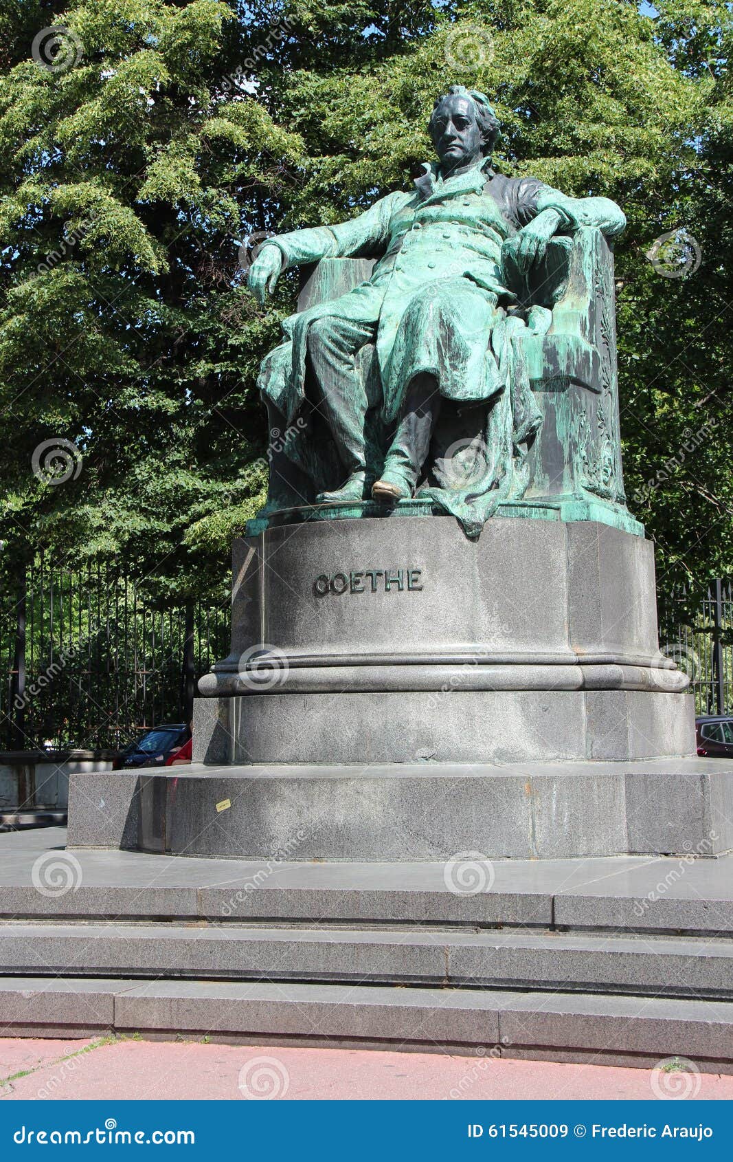Statue of Goethe - Vienna - Austria Stock Image - Image of arbre ...