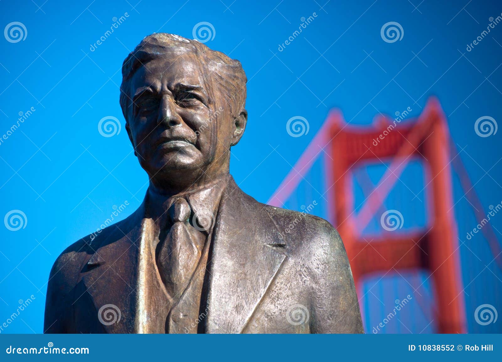 Statue at Golden Gate Bridge Stock Photo - Image of landscape, famous ...