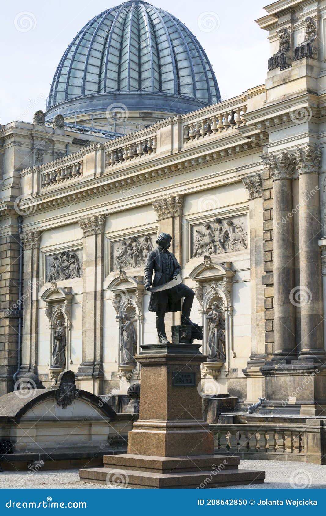 Statue of Gottfried Semper, German Architect in Front of Dresden ...
