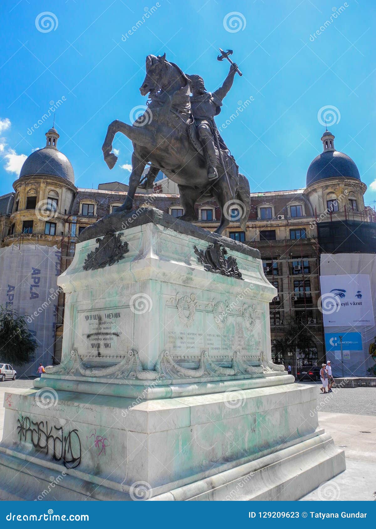 Statue of Governor Michael III in Bucharest. Editorial Stock Photo ...
