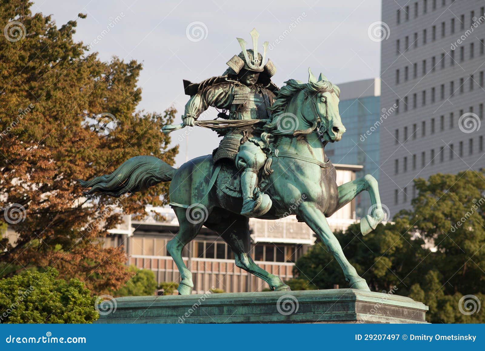 Statue Of Samurai Riding On A Horse Stock Image | CartoonDealer.com ...