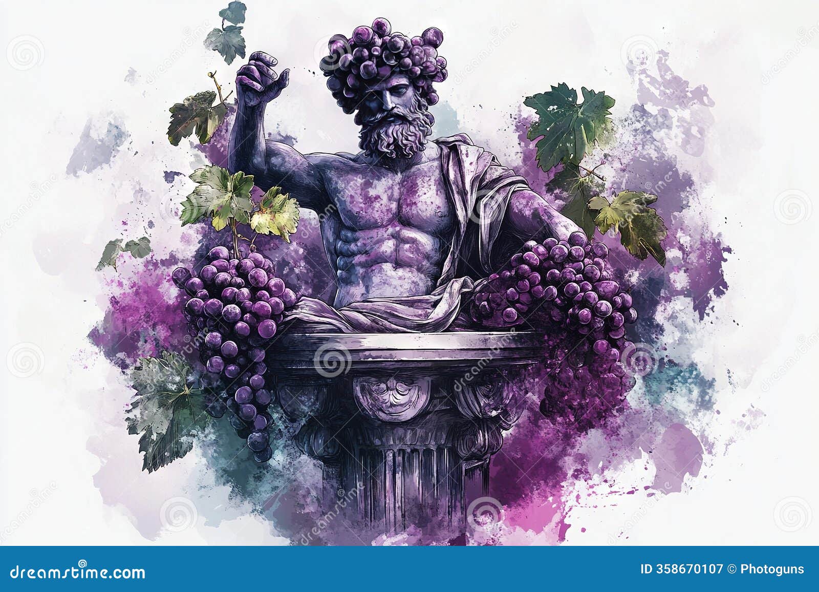 Statue Of Greek God, Busts Of Ancient Human Figures In Gypsum ...