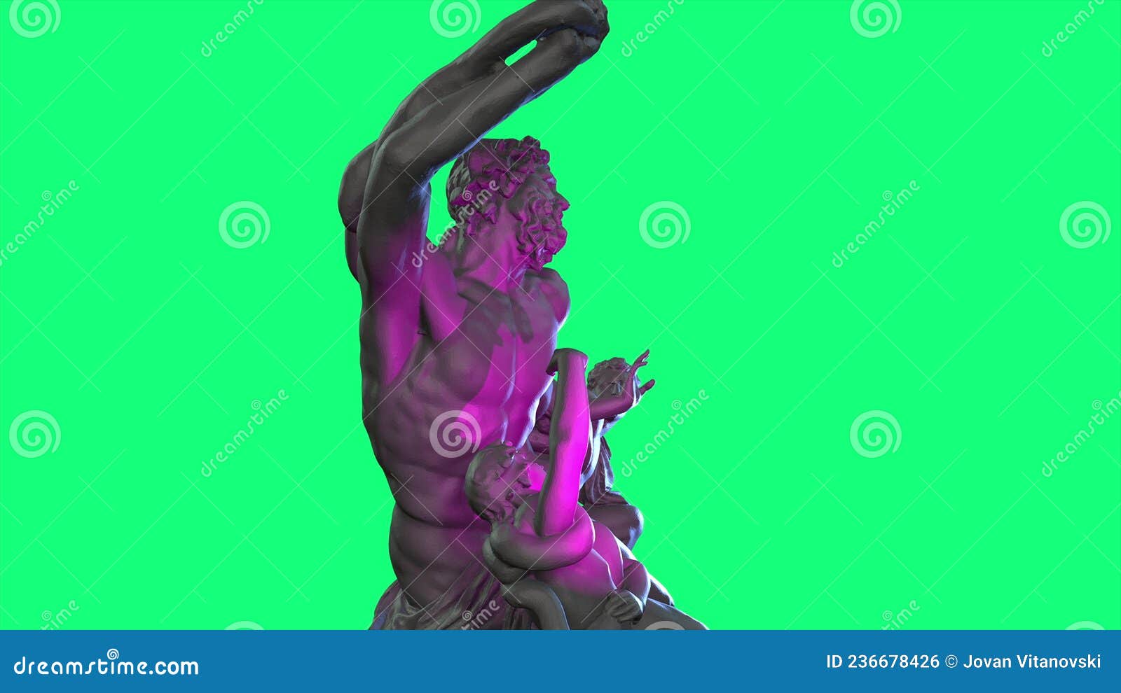 Statue on green screen stock illustration. Illustration of stone ...