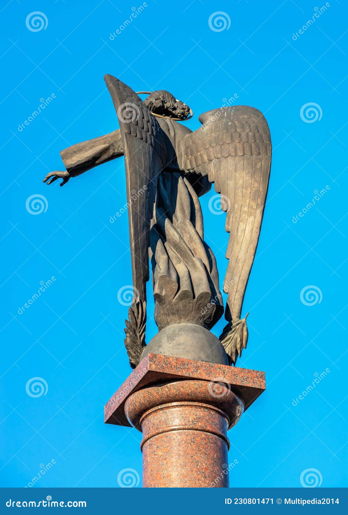 Statue of the Guardian Angel in Kropyvnytskyi, Ukraine Editorial Photo ...