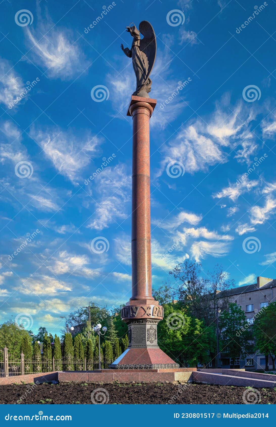 Statue of the Guardian Angel in Kropyvnytskyi, Ukraine Editorial ...