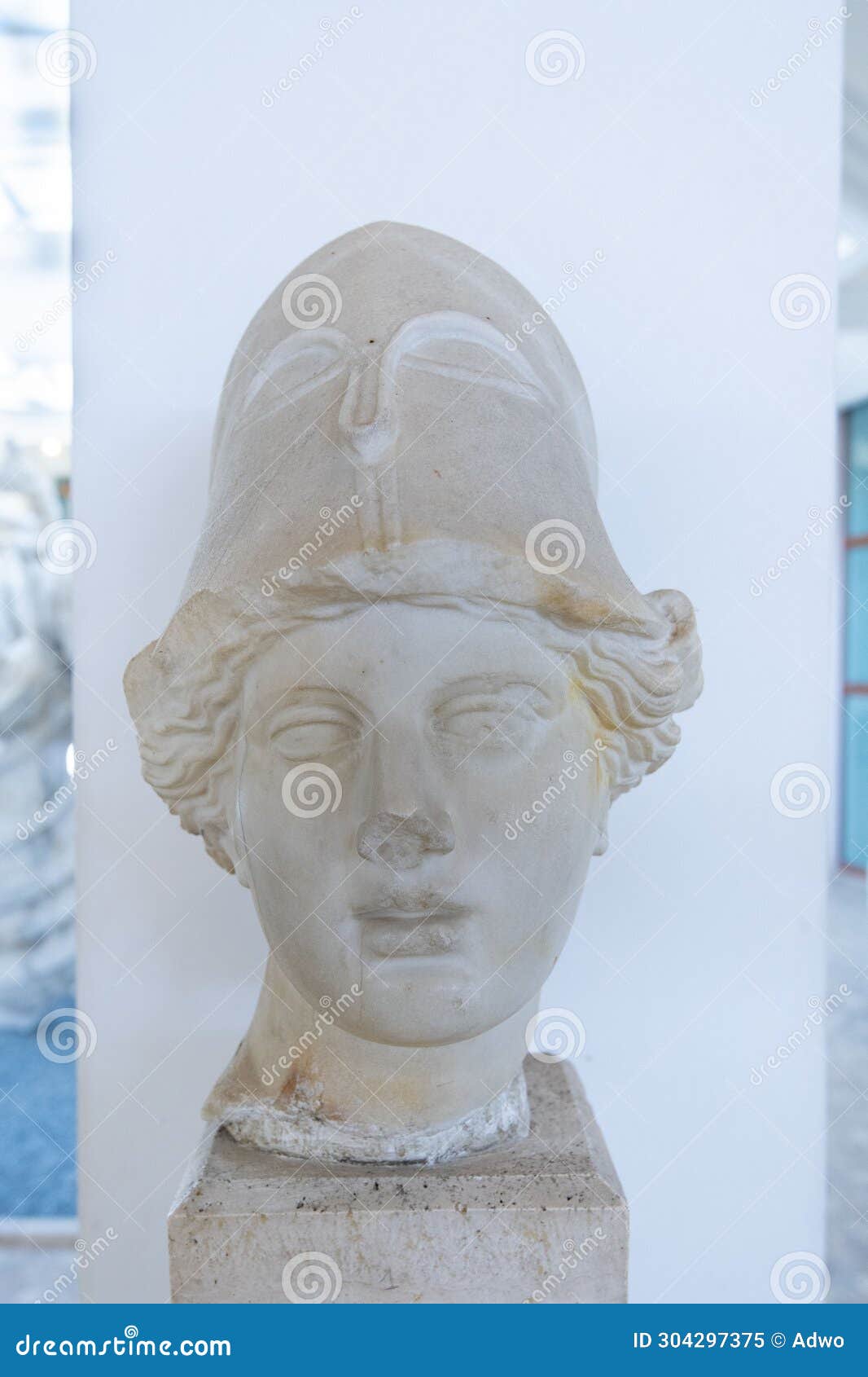 Head of Athena stock image. Image of white, fence, tiberius - 304297375