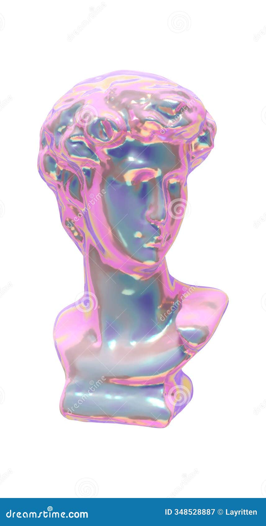 Statue of the Head of David. David Sculpture and Hologram Stylish ...