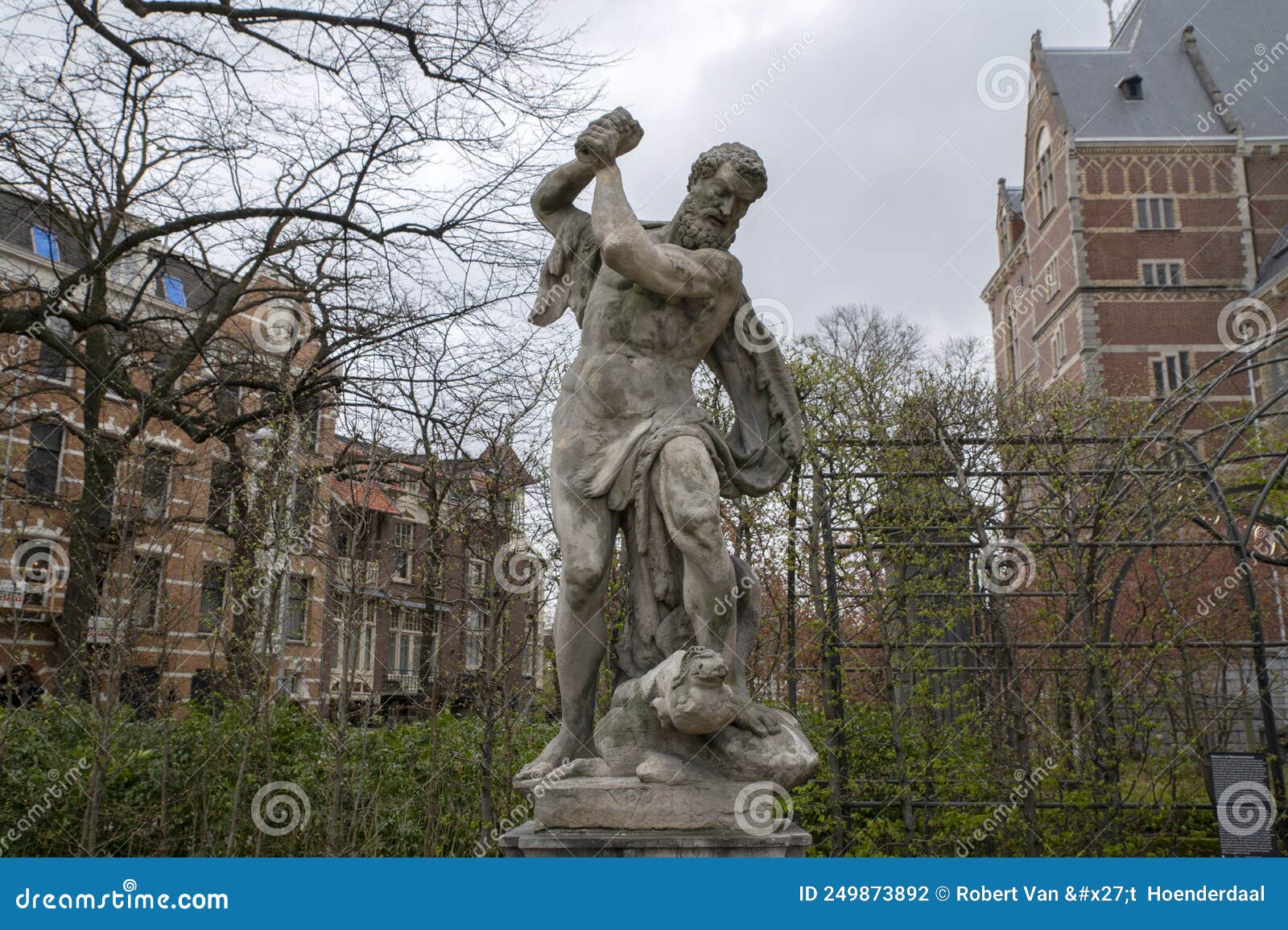 Statue Of Hercules At The Portmeirion Village In North Wales, UK ...