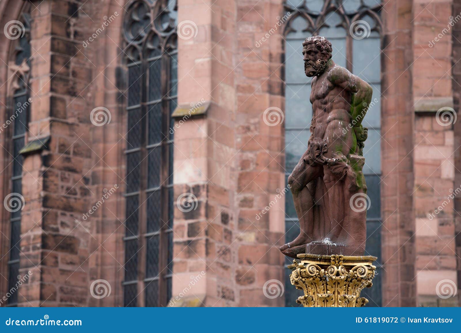 Statue of Hercules stock photo. Image of blue, building - 61819072