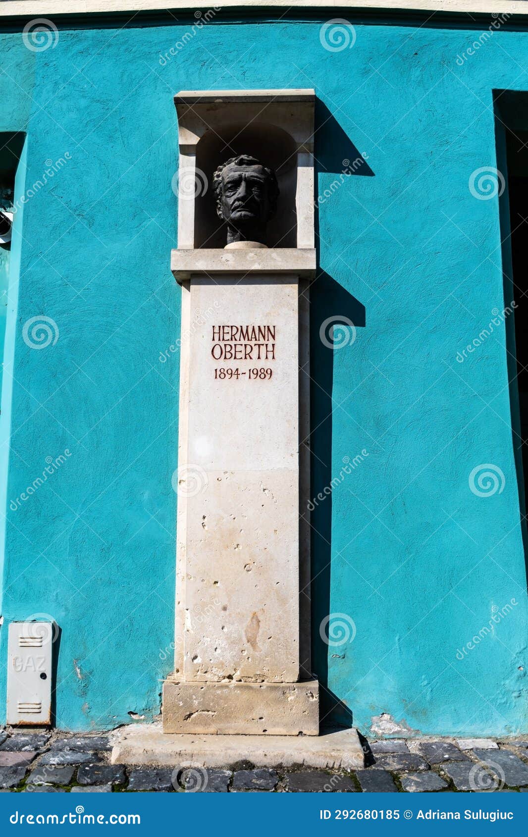 Statue of Hermann Julius Oberth Editorial Image - Image of attraction ...