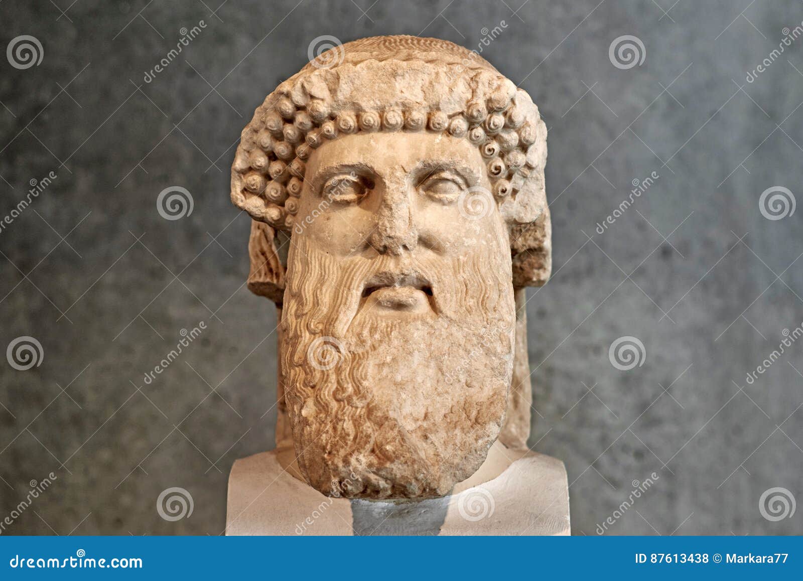 Statue of Hermes from Hermaic Stele. Stock Photo - Image of greek ...