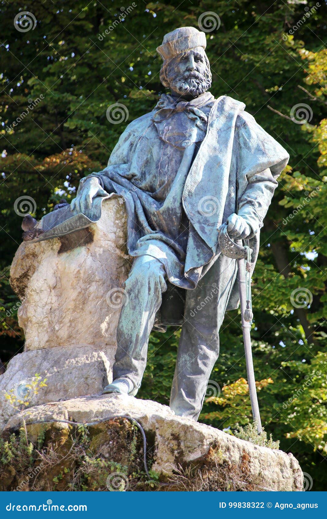 Garibaldi statue stock photo. Image of giuseppe, warrior - 99838322