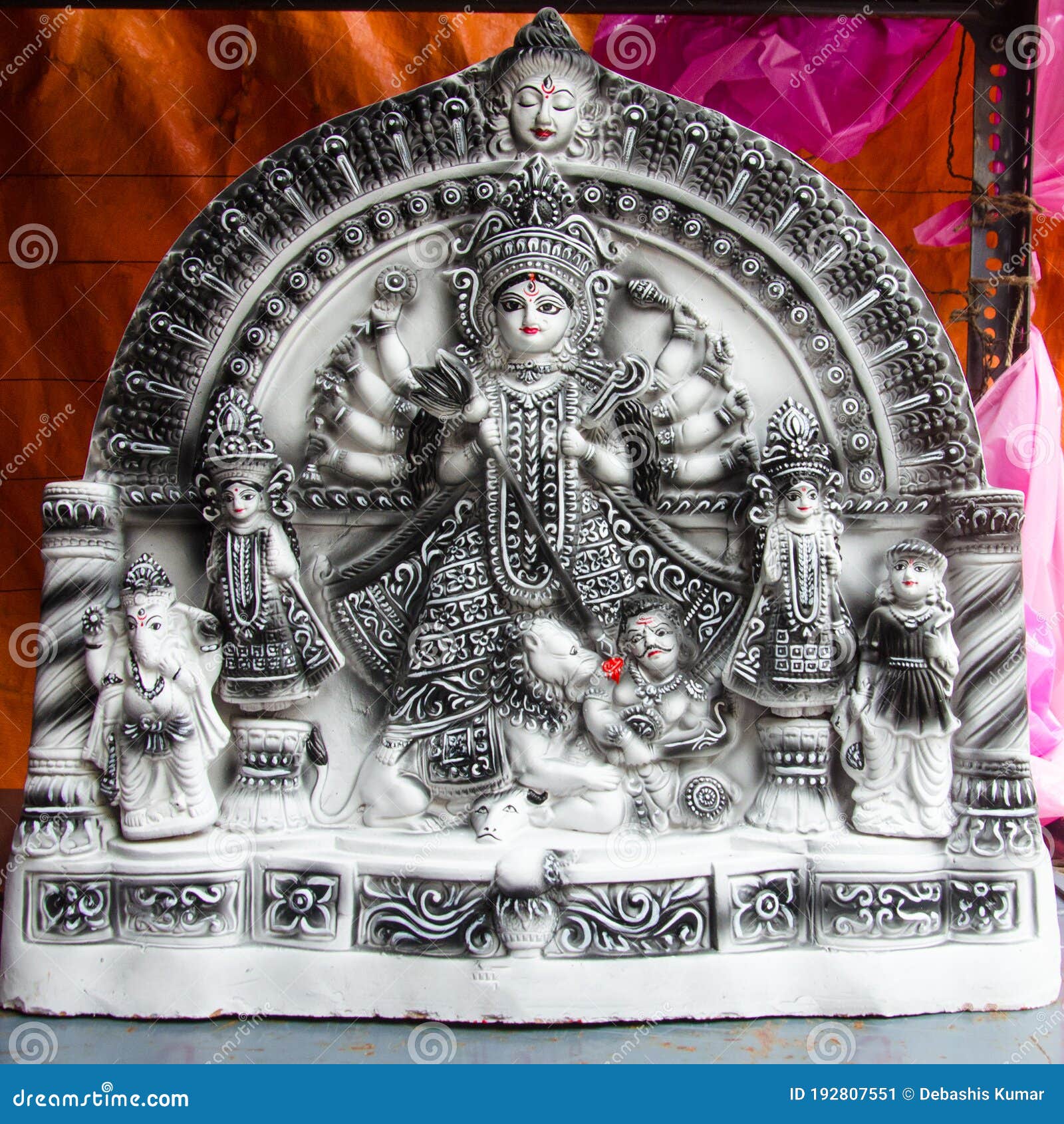 Statue of Hindu Goddess Durga Stock Image - Image of clay, durga: 192807551