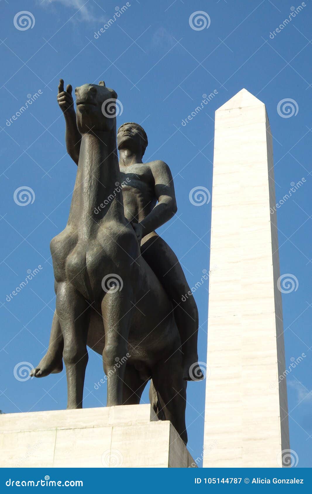 Indigenous Statue Monument for Independence Stock Image - Image of ...
