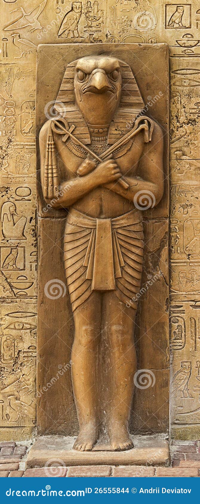 Statue of Horus stock photo. Image of egyptian, relief - 26555844