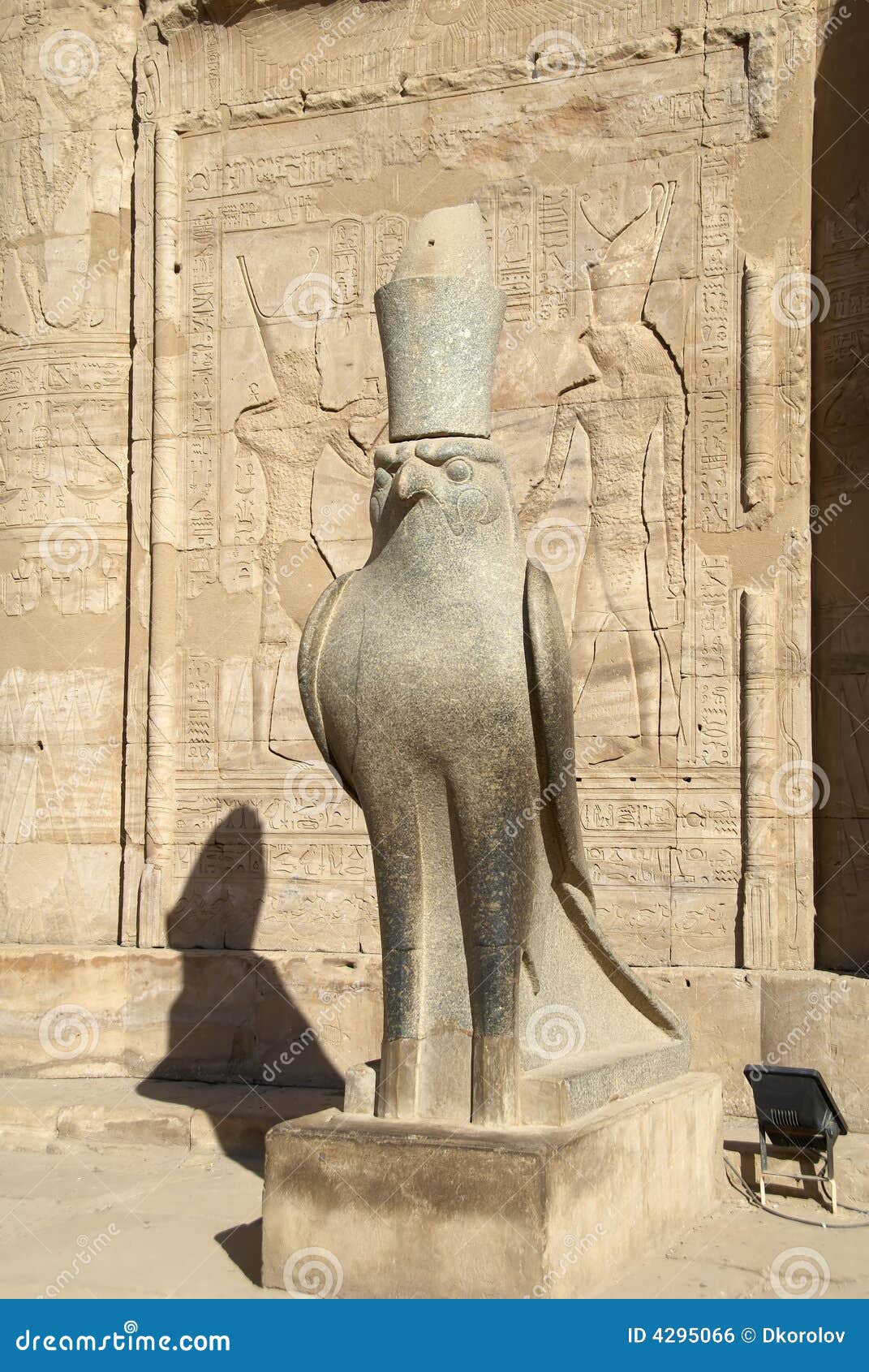 Statue of Horus in Edfu Temple Stock Photo - Image of egypt ...