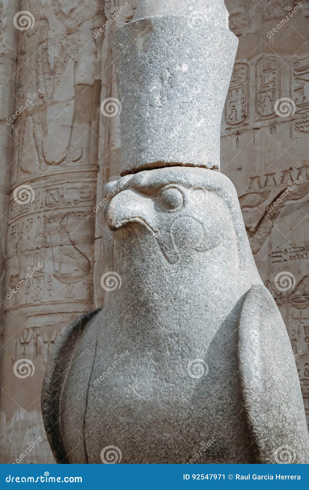 Statue of Horus in Edfu Temple, Egypt Stock Image - Image of history ...
