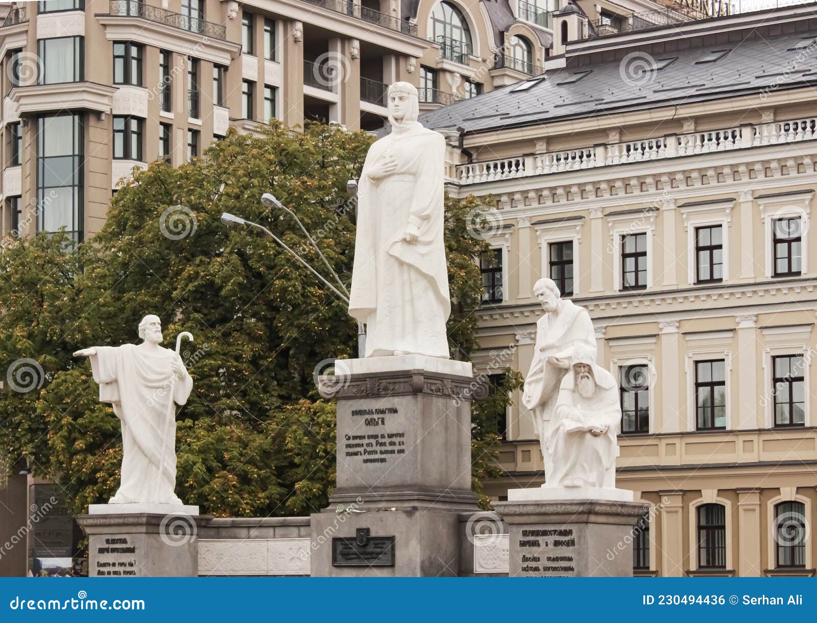 White Human Statues in Front of the Building Stock Photo - Image of ...