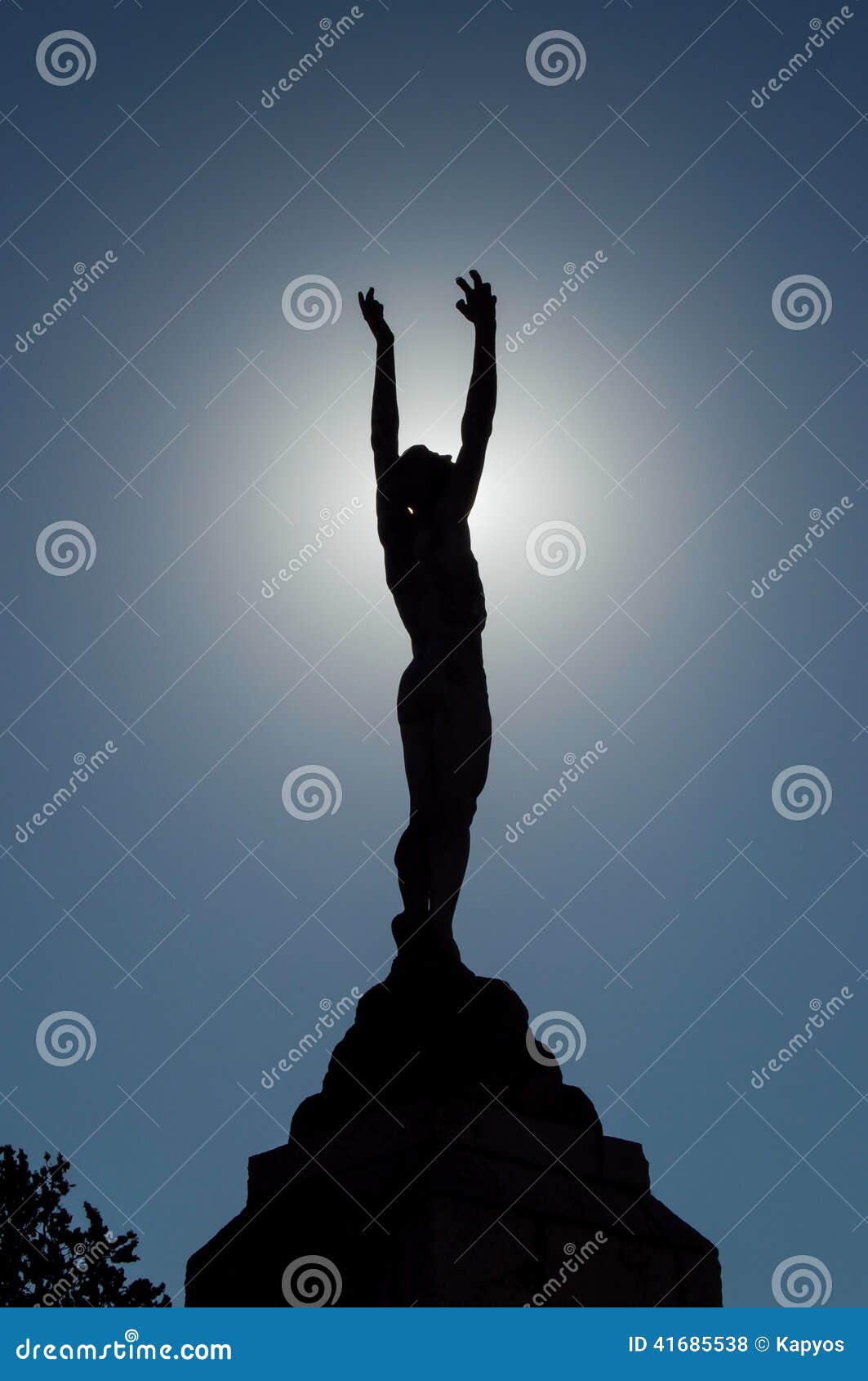 Statue icarus stock photo. Image of effect, light, catching - 41685538