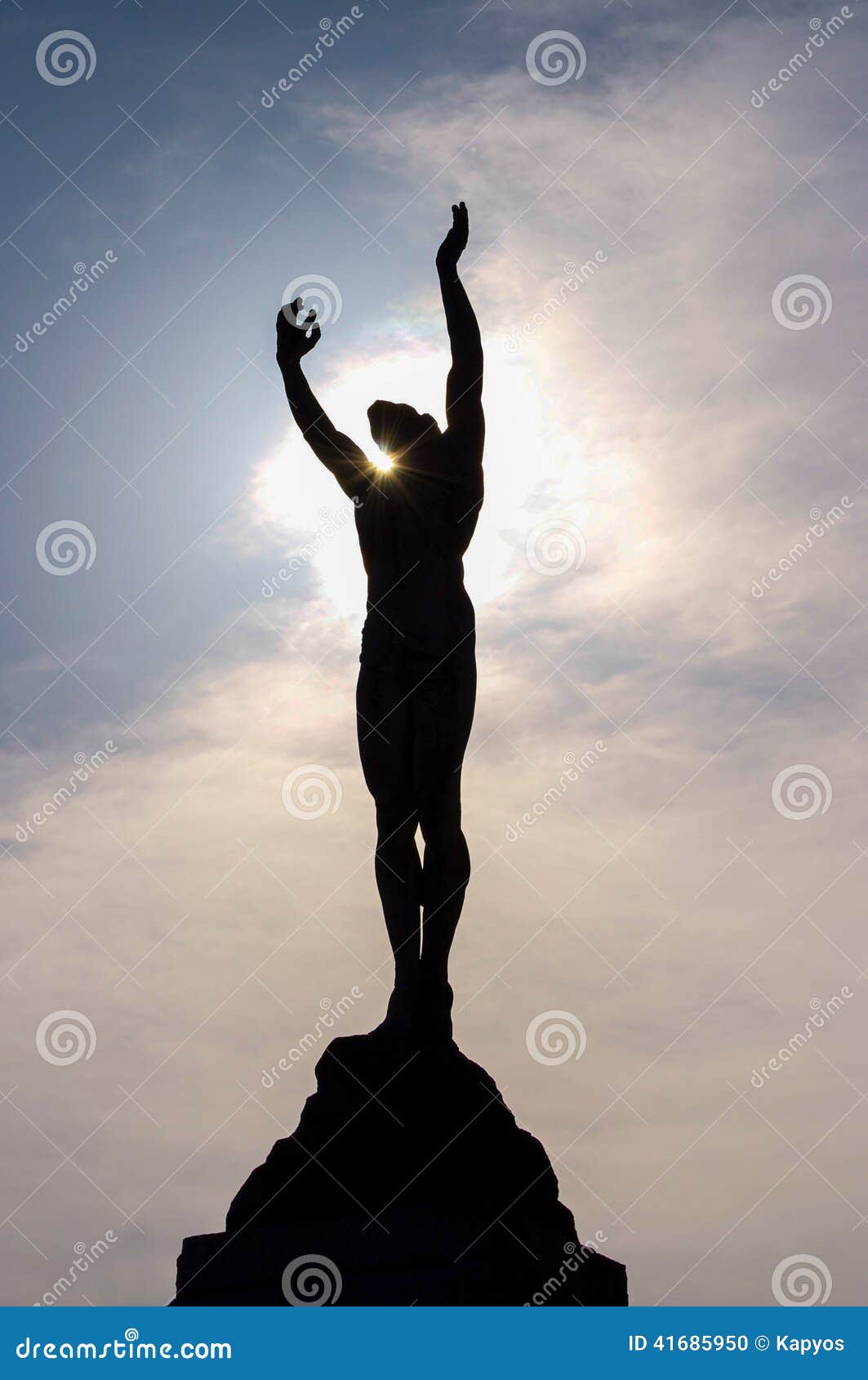 Statue icarus stock photo. Image of crete, light, lightning - 41685950