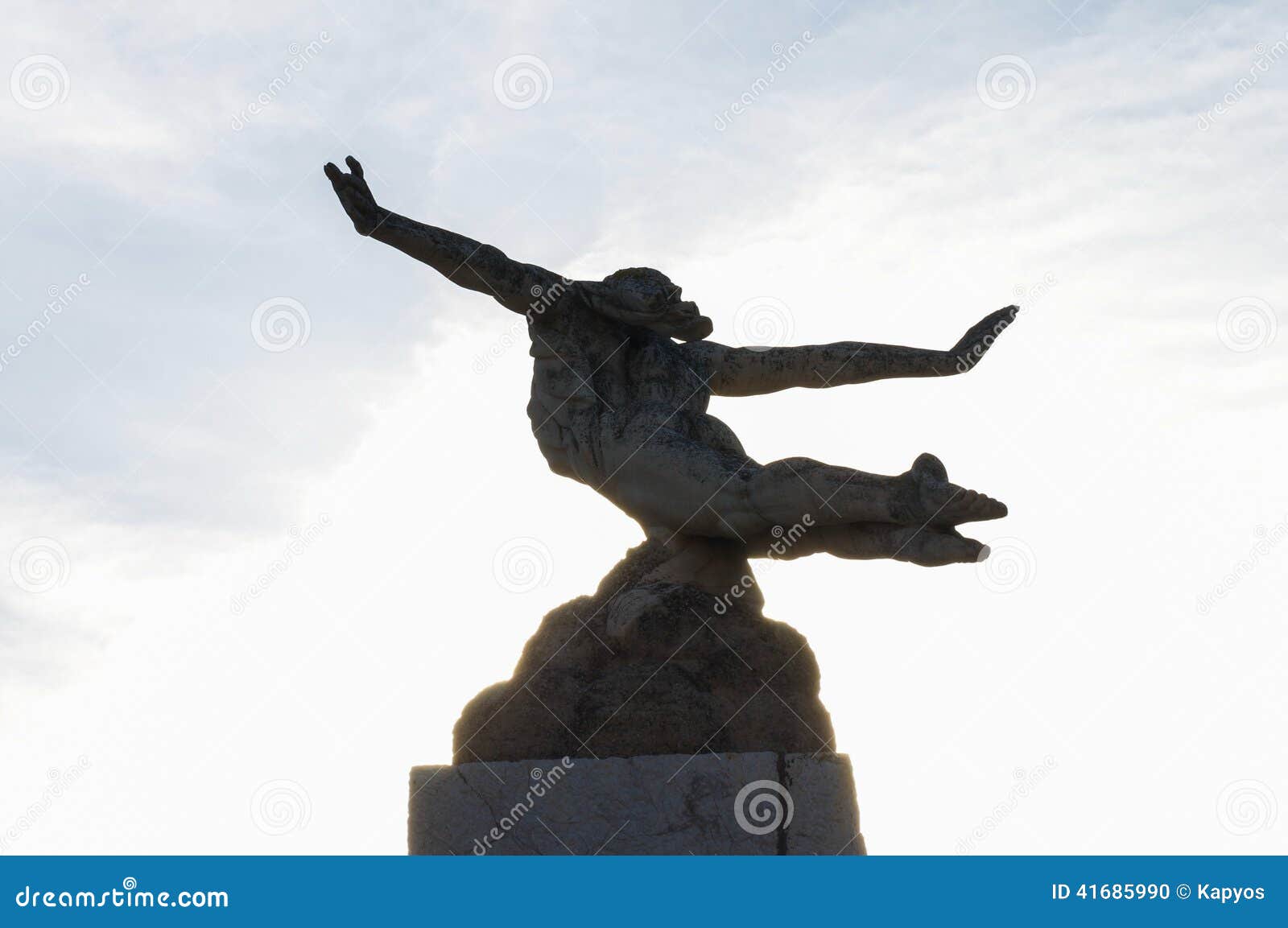 Statue icarus stock photo. Image of shadow, darkness - 41685990