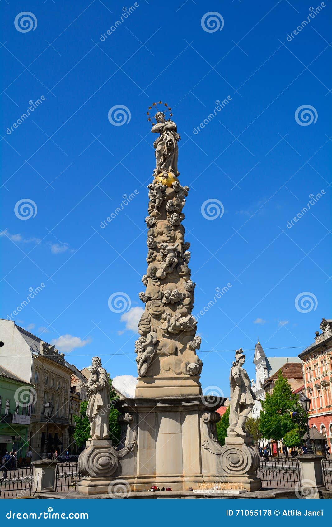 Statue of Immaculata, Kosice, Slovakia Editorial Stock Photo - Image of ...